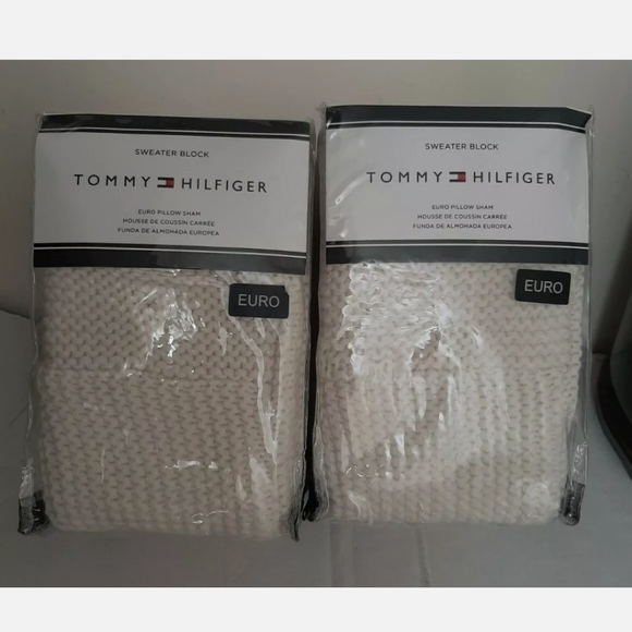 Tommy Hilfiger | Bedding | Tommy Hilfiger 2 Euro Shams Cream Sweater ...